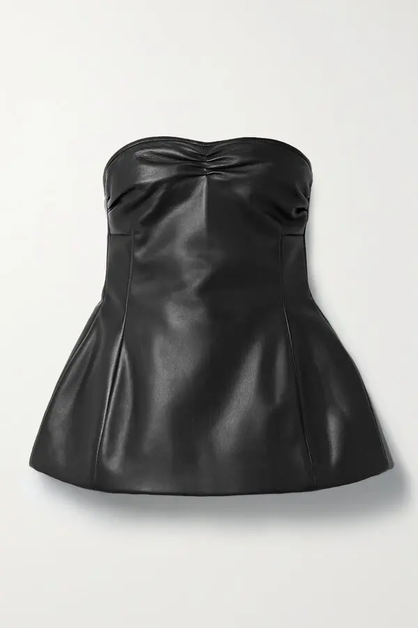 Khaite Blanche Strapless Leather Top