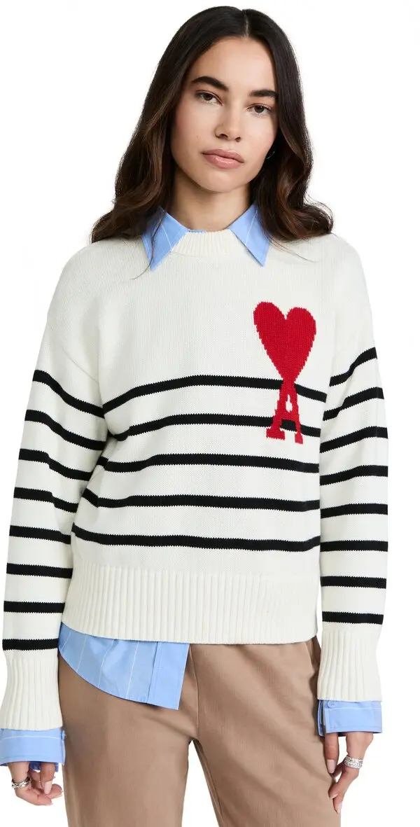 AMI Paris Adc Striped Sweater
