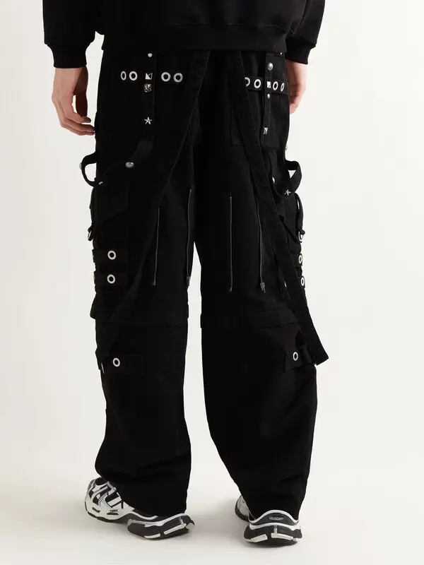 Balenciaga Raver Wide-Leg Convertible Studded Jeans Uk/Us 31
