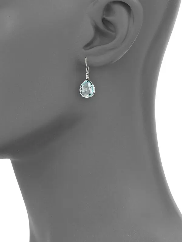 Ippolita Rock Candy Sterling & Blue Topaz Teardrop Earrings