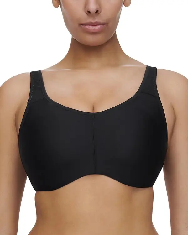 Chantelle High Impact Sports Bra - Black/grey