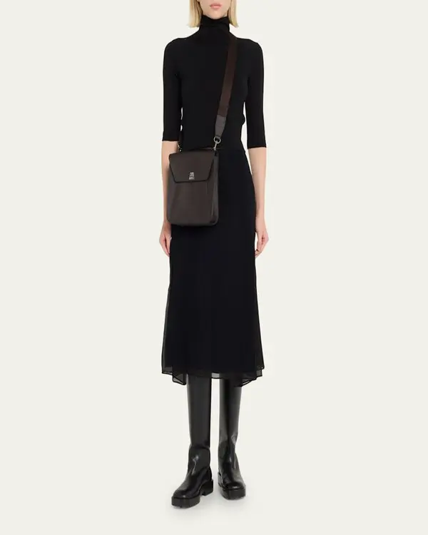 Akris Anouk Small Messenger Bag - Mocca