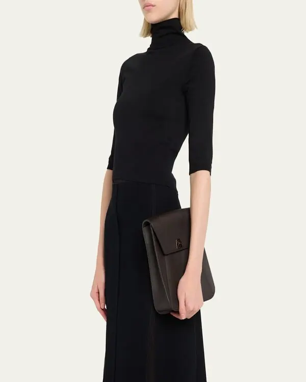 Akris Anouk Small Messenger Bag - Mocca