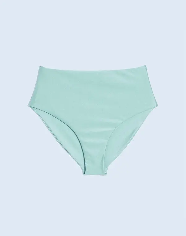 Madewell Jade Swim® Bound High-waist Bikini Bottom - Seafoam Sheen