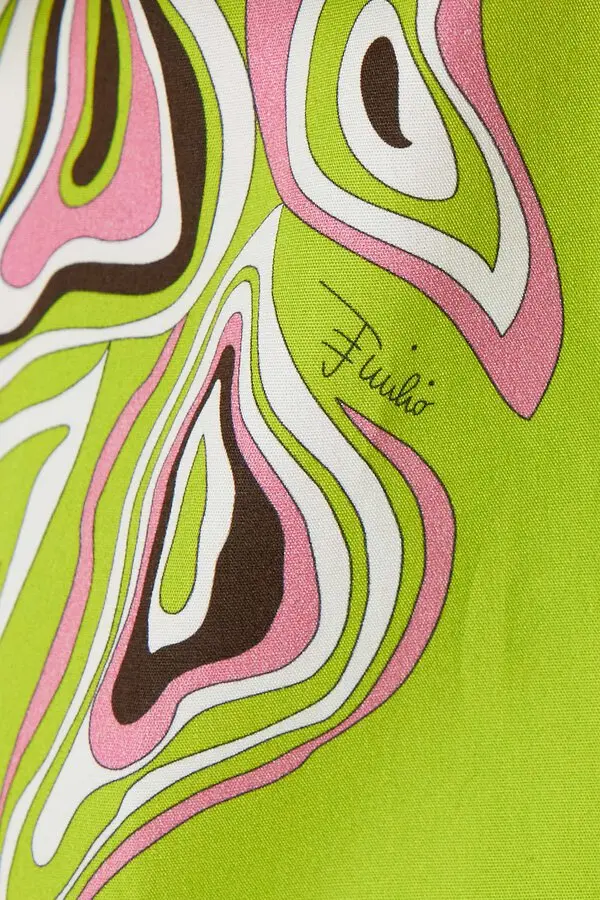Emilio Pucci Printed Cotton-voile Kaftan - Green