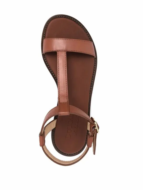 DOUCAL'S T-bar Leather Sandals