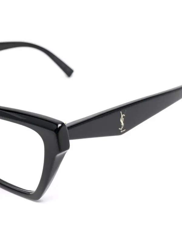 Saint Laurent Logo Square Frame Glasses
