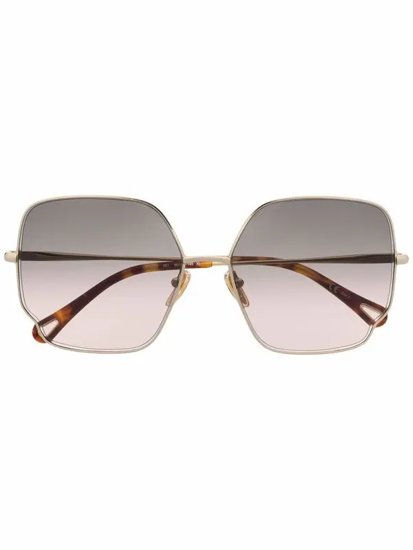Chloé Oversized Sunglasses - Gold