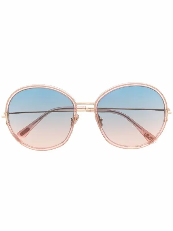 Tom Ford Round Sunglasses - Pink | Editorialist display picture 3