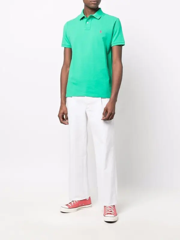 Polo Ralph Lauren Embroidered-logo Short-sleeve Shirt - Green