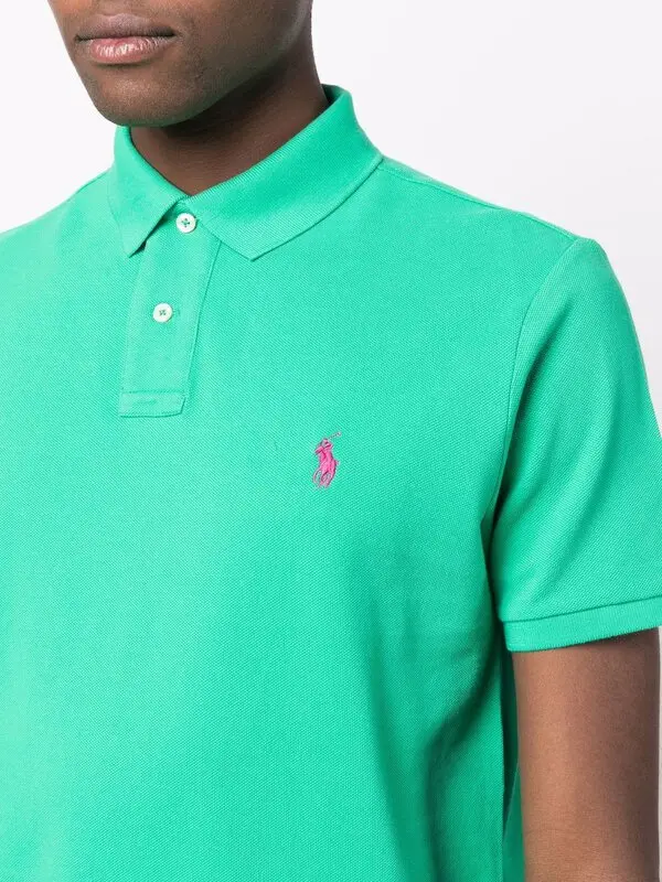 Polo Ralph Lauren Embroidered-logo Short-sleeve Shirt - Green
