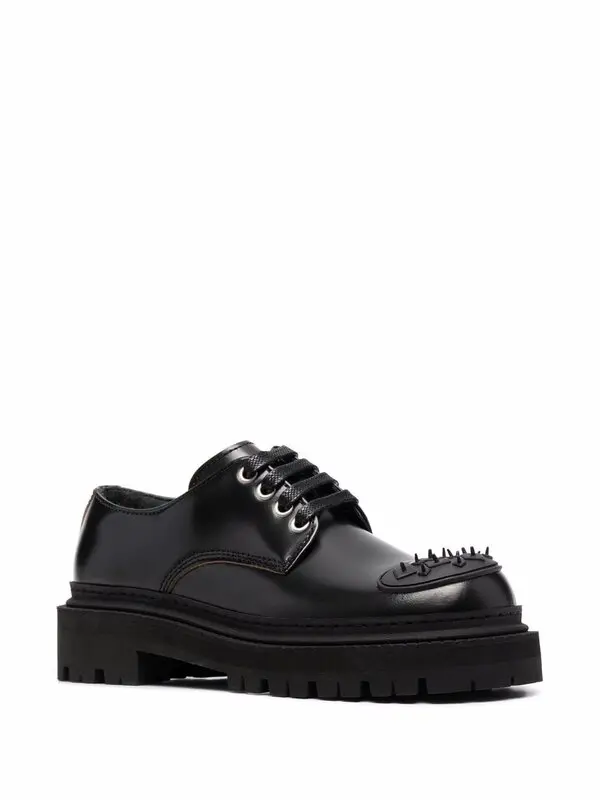 Camper Eki Spike-Studded Leather Shoes - Black | Editorialist