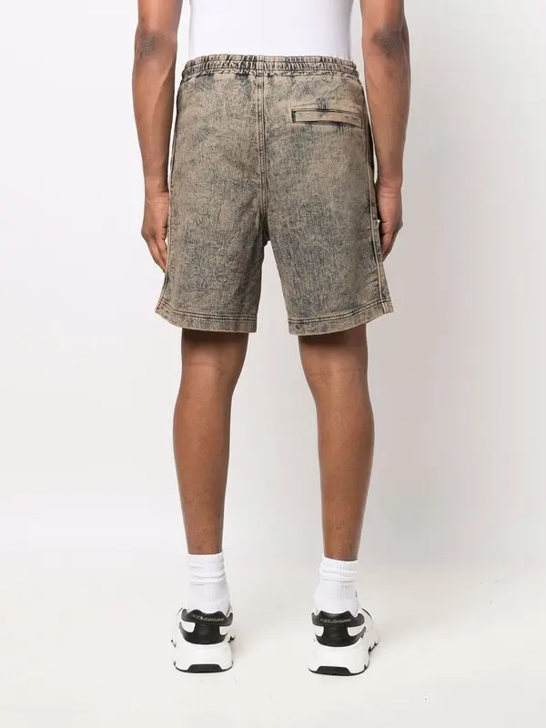 DIESEL® Acid Wash Logo Patch Shorts