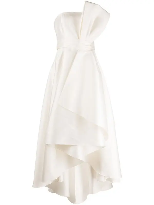 Sachin & Babi Tara Draped Gown - White