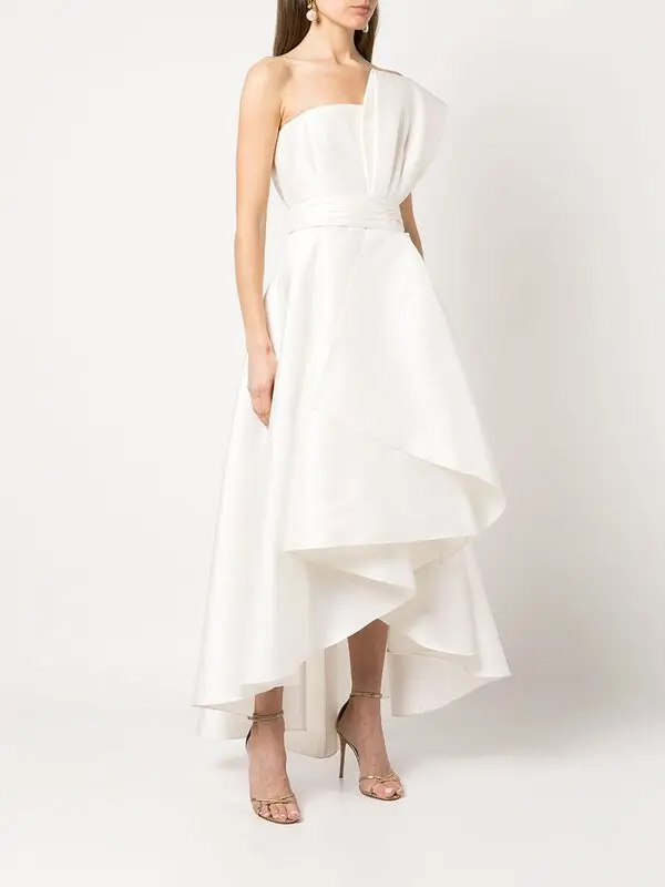 Sachin & Babi Tara Draped Gown - White