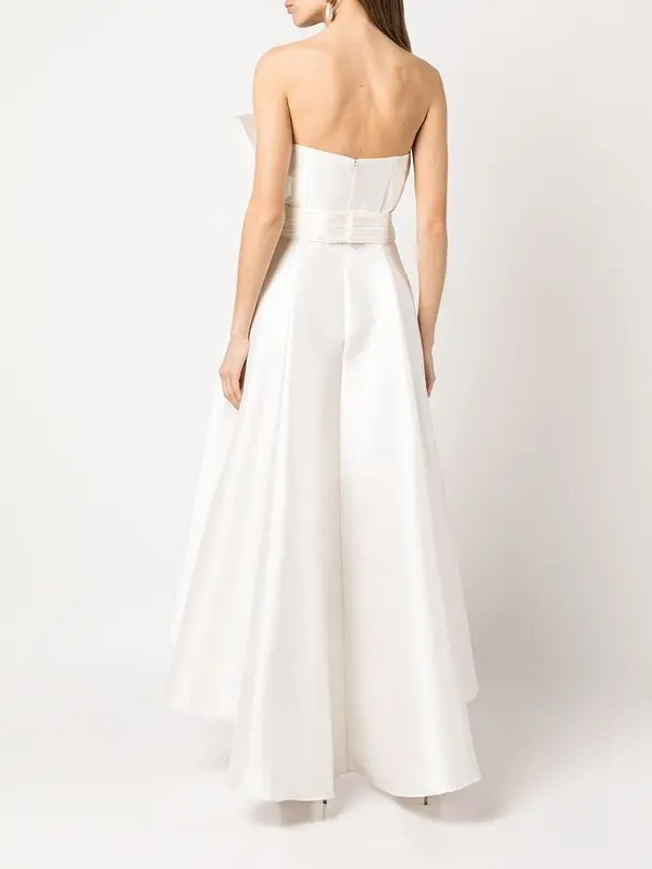 Sachin & Babi Tara Draped Gown - White