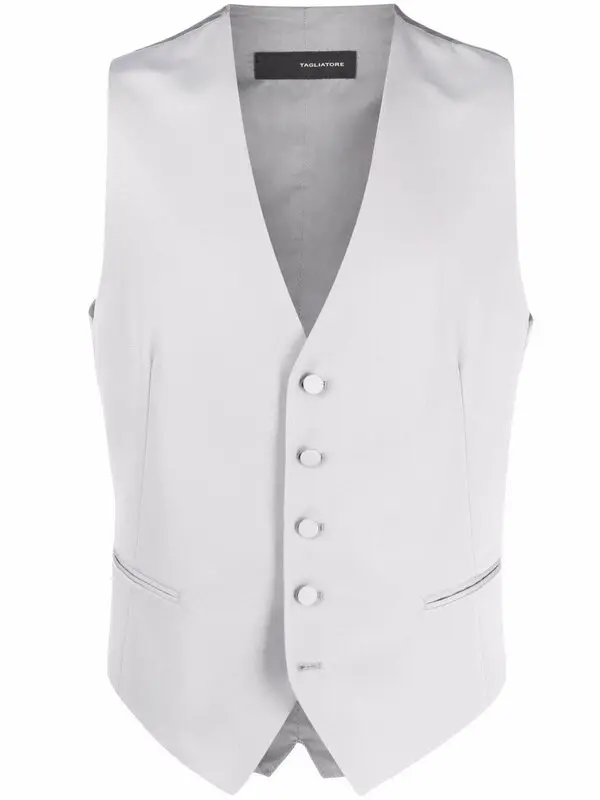 Tagliatore Button-up Suit Waistcoat - Grey