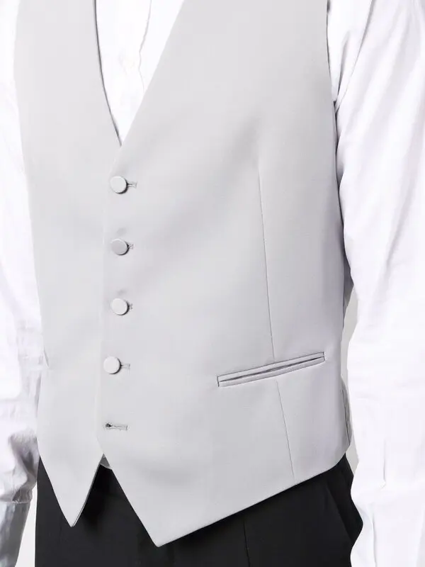 Tagliatore Button-up Suit Waistcoat - Grey