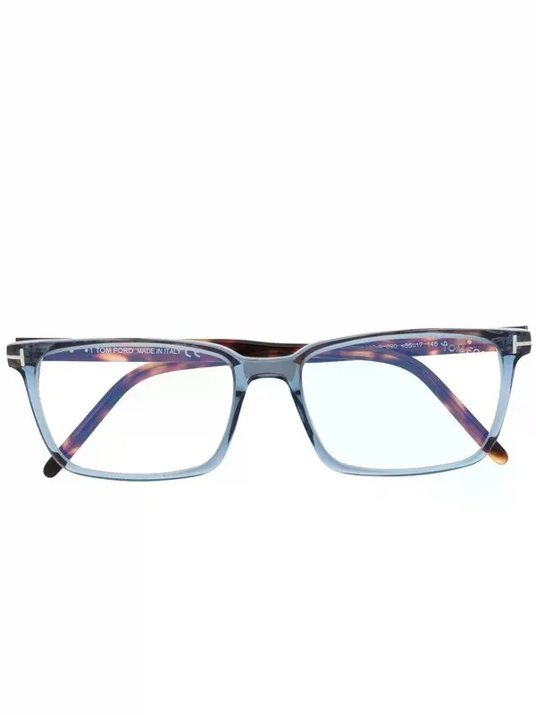 TOM FORD Rectangle Frame Glasses - Blue
