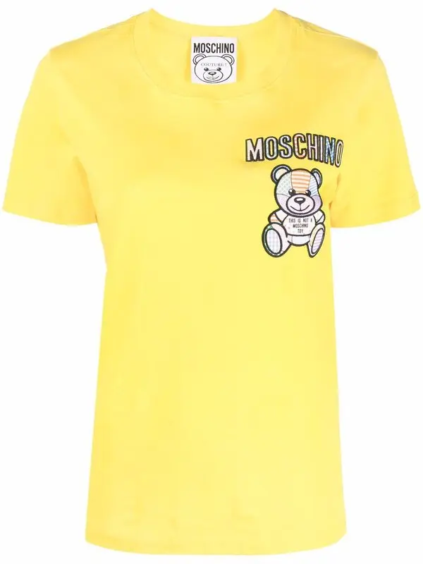 Moschino Teddy Bear Organic Cotton T-shirt - Yellow