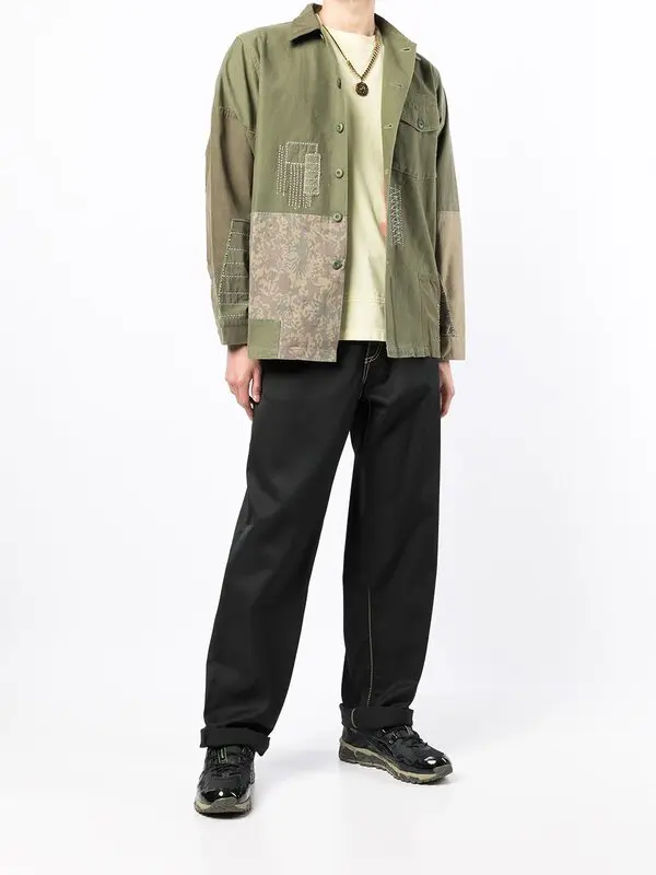 MAHARISHI Patchwork-detail Cotton Shirt