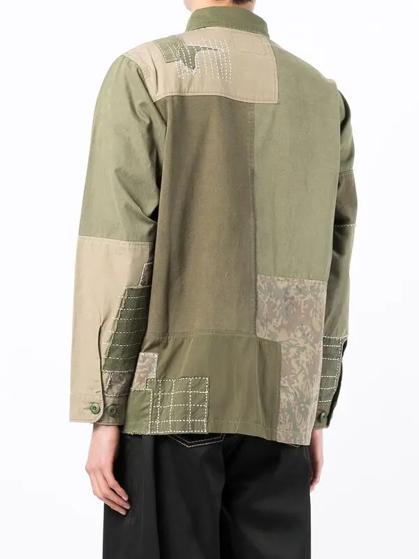 MAHARISHI Patchwork-detail Cotton Shirt