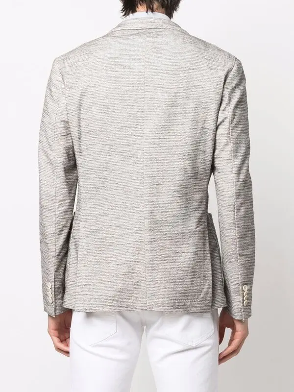 MANUEL RITZ Double-breasted Peak-lapels Cotton Blazer