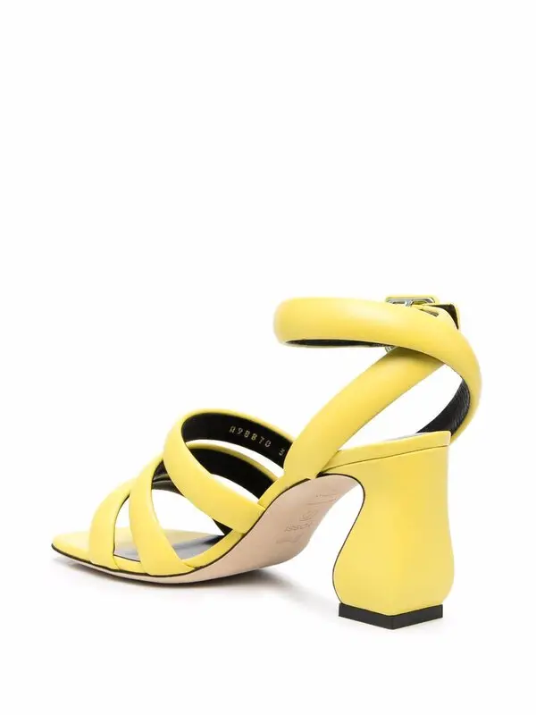 SERGIO ROSSI Triple-strap Leather Sandals