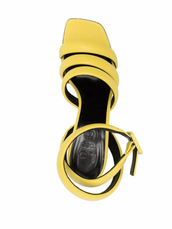 SERGIO ROSSI Triple-strap Leather Sandals