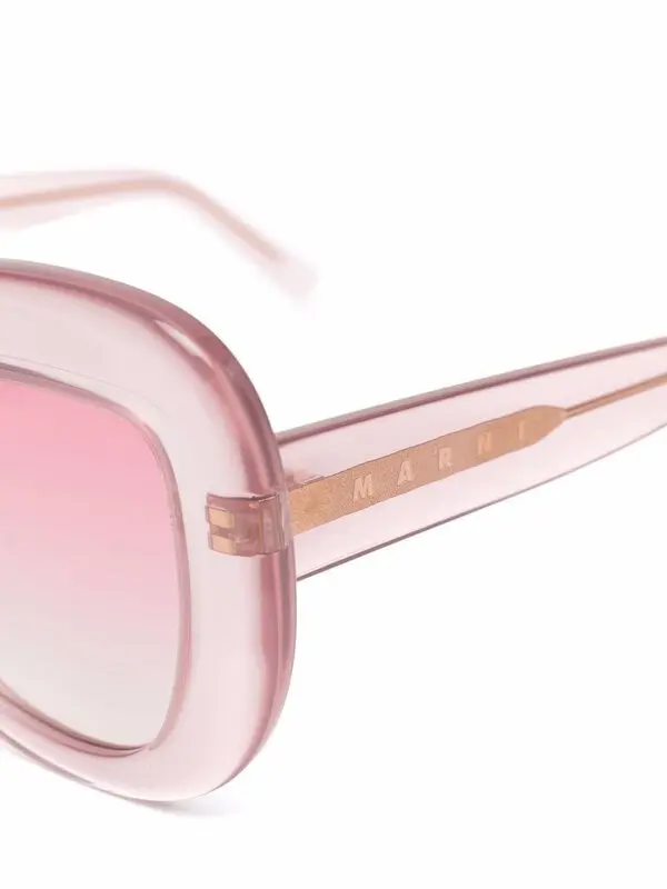 Marni Logo Square Tinted Sunglasses