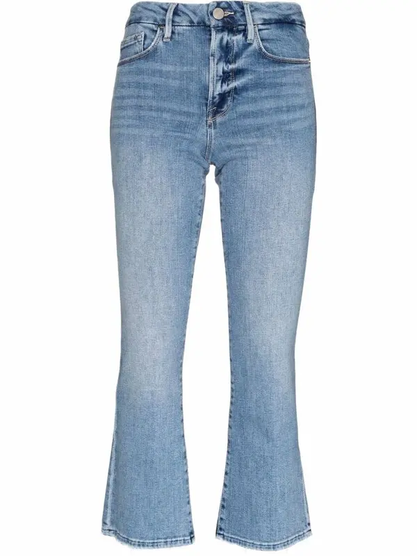 FRAME Le Crop Mini Boot Jeans - Blue