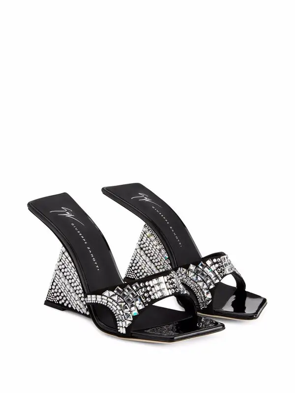 GIUSEPPE ZANOTTI Akira Shine Wedge Sandals
