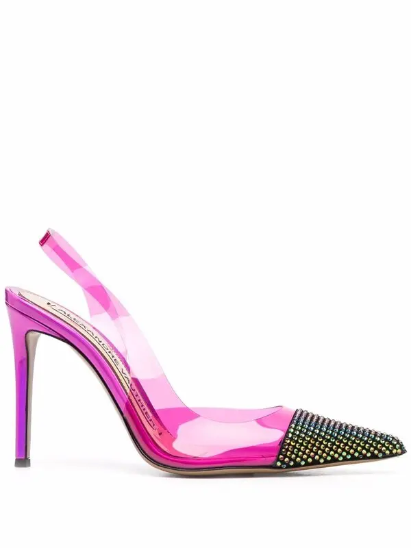 Alexandre Vauthier Contrast-trim Slingback Pumps - Pink