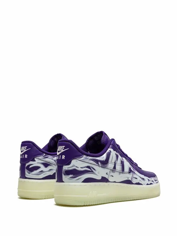 Nike Air Force 1 '07 Qs Skeleton Halloween Sneakers - Purple