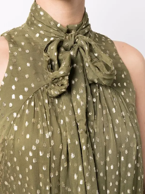green emerald velvet dress ZIMMERMANN green polka dot dress main image 1