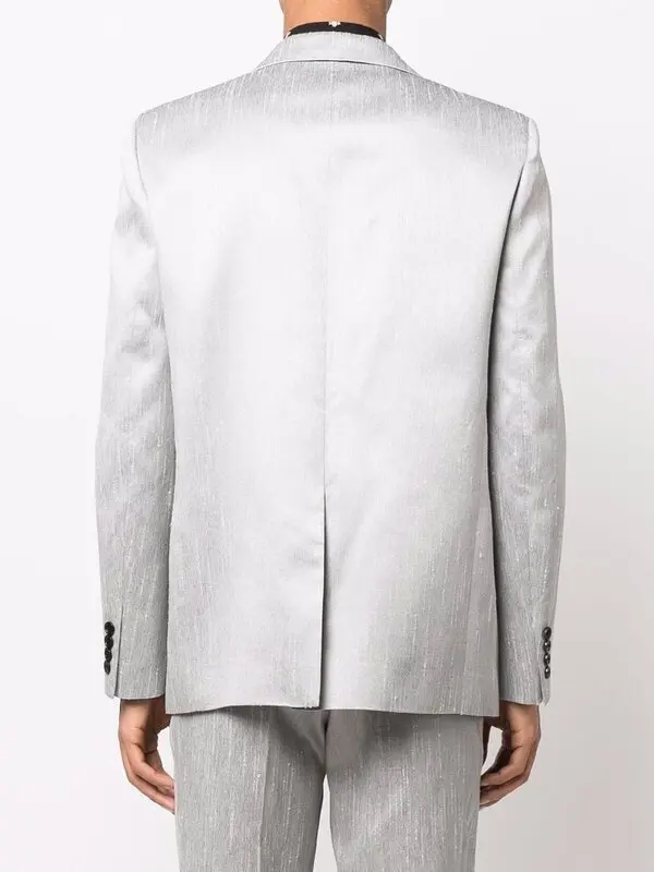 Saint Laurent Single-breasted Suit Blazer - Grey