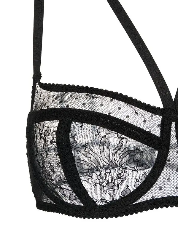 Dolce & Gabbana Floral-lace Balcony Bra