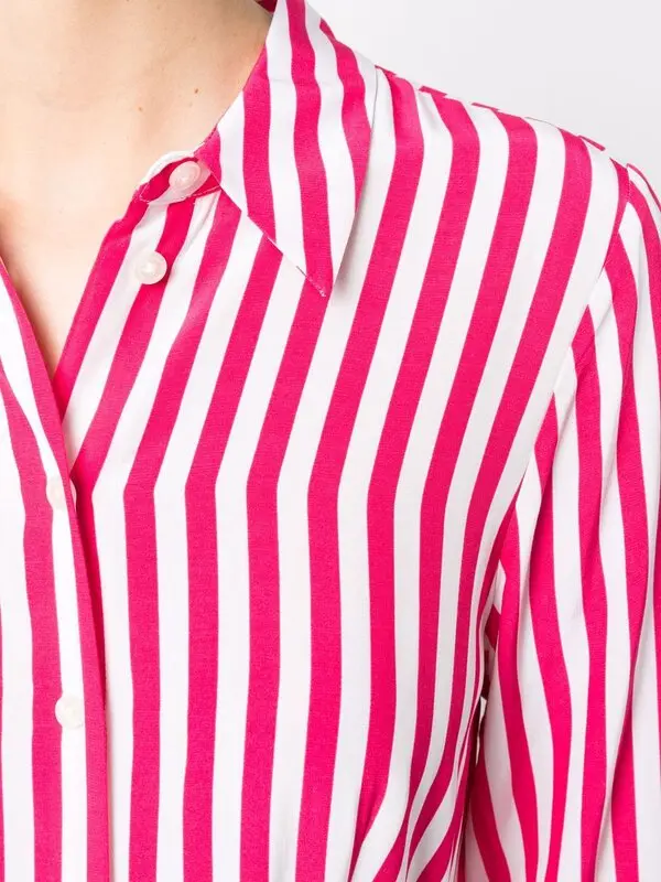 Tommy Hilfiger Striped Long-Sleeve Shirt Dress In Pink - 24% Off |  Editorialist