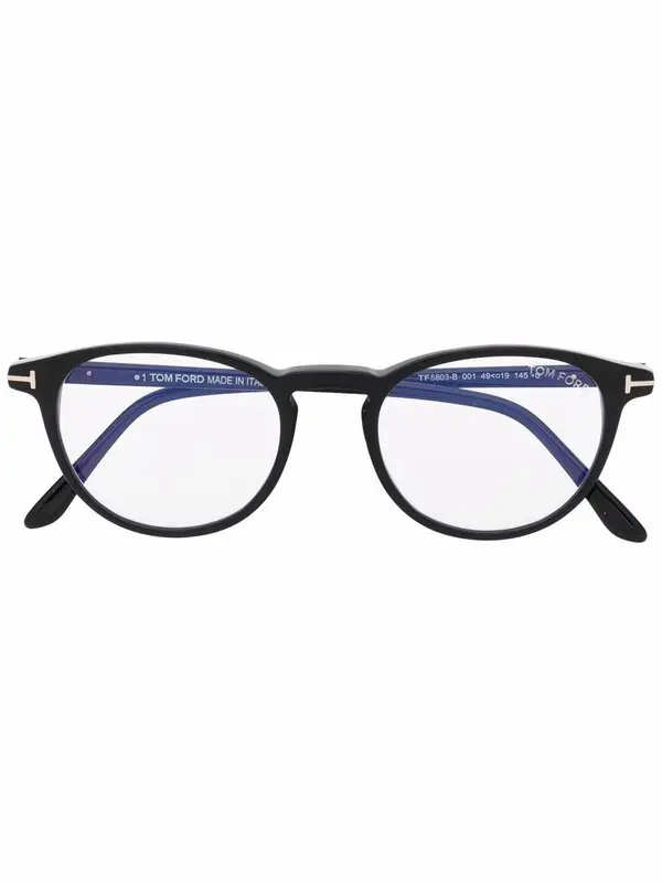 TOM FORD Round-frame Optical Glasses - Black