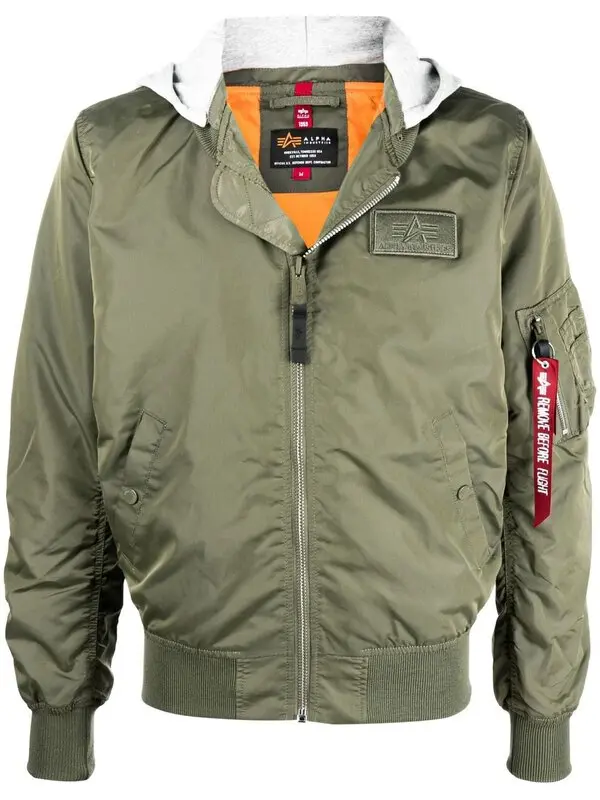 Alpha Industries Logo Print Bomber Jacket