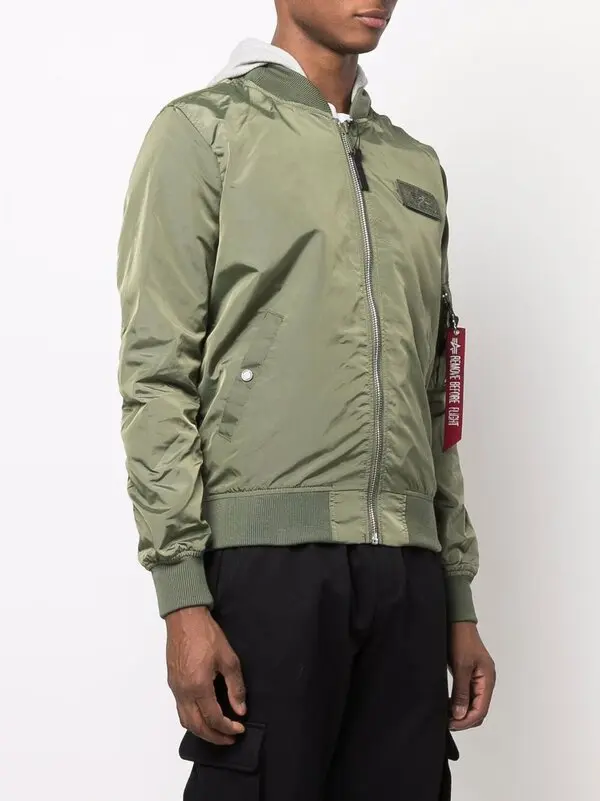 Alpha Industries Logo Print Bomber Jacket