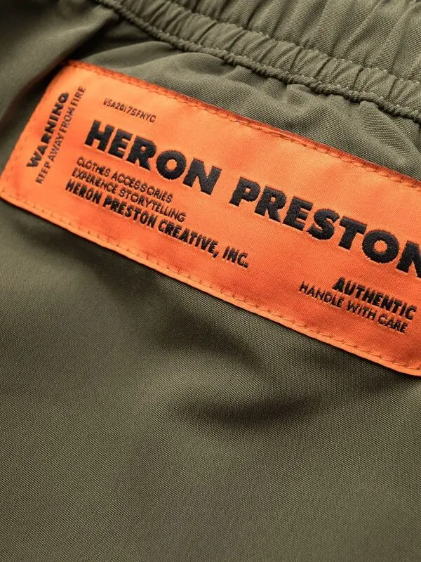 Heron Preston Drawstring-waist Logo-patch Shorts