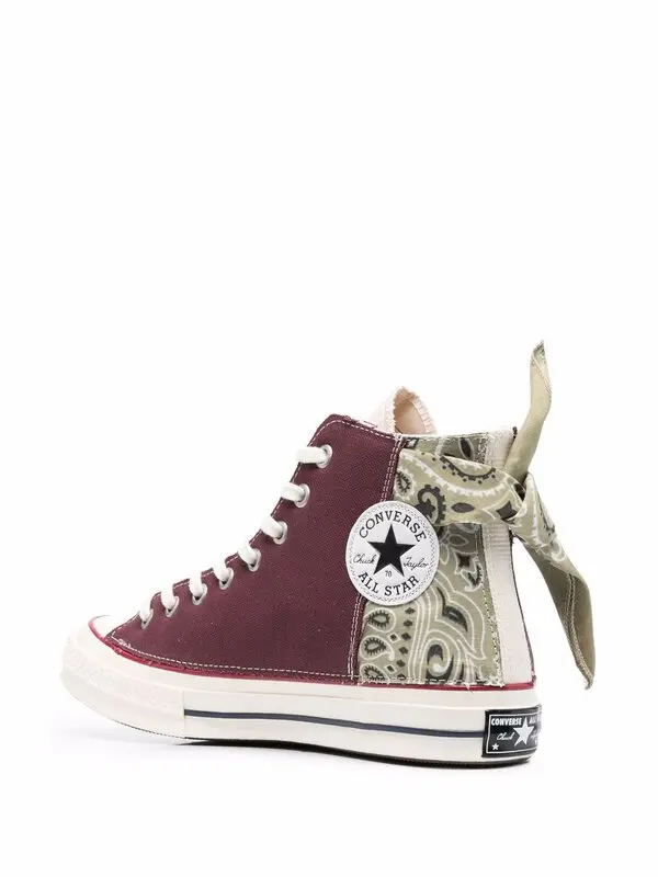 CONVERSE Marron Paisley Patchwork Sneakers