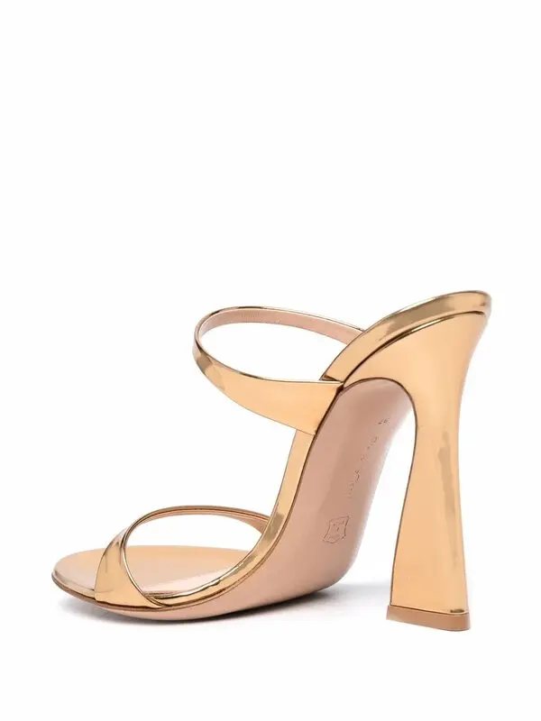 GIANVITO ROSSI Metallic Leather Sandals
