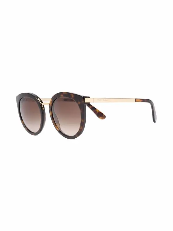 Dolce & Gabbana Tortoiseshell Round-frame Sunglasses