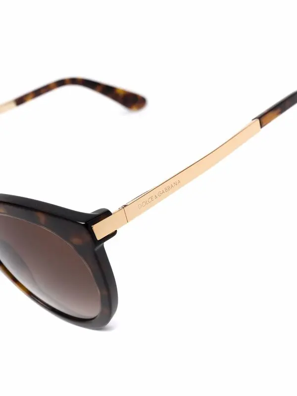 Dolce & Gabbana Tortoiseshell Round-frame Sunglasses