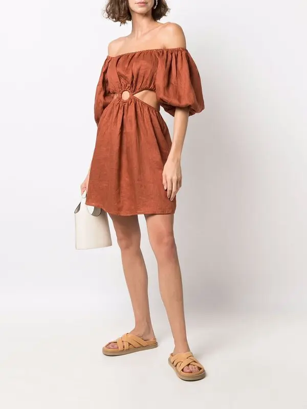 faithfull the brand cut out dress FAITHFULL Gabelli Mini Dress in Plain White
