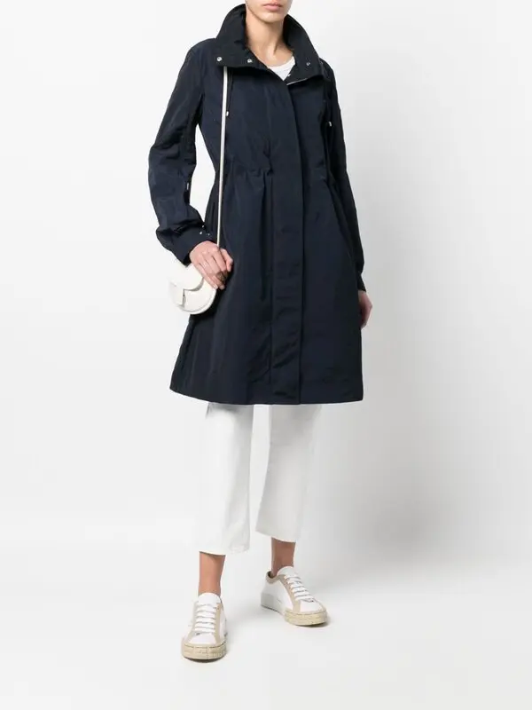 Moncler Kourou Long Parka - Blue | Editorialist