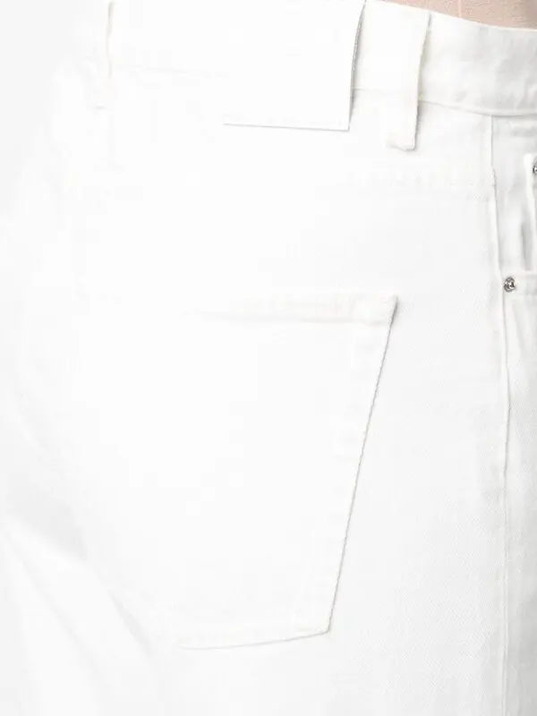 TOTEME Twisted Seam Cropped Leg Jeans - White