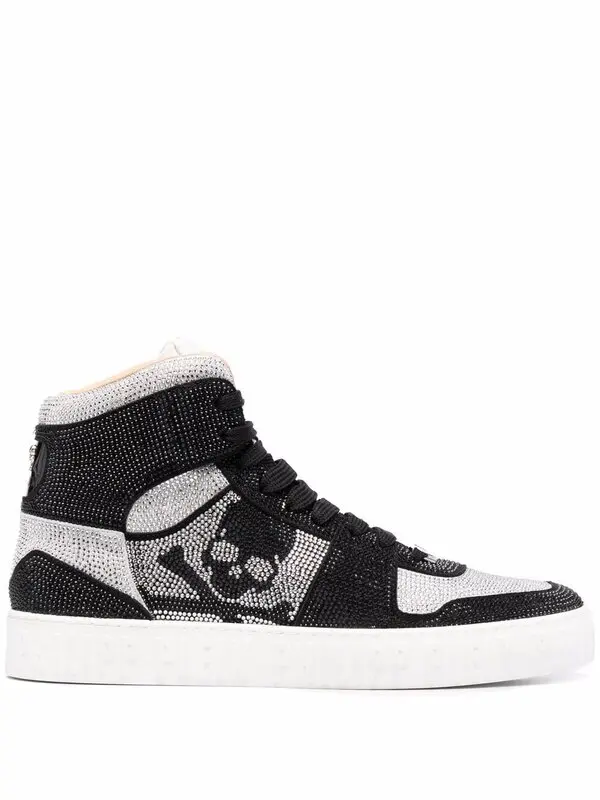 Philipp Plein Strass Hi-top Sneakers - Black